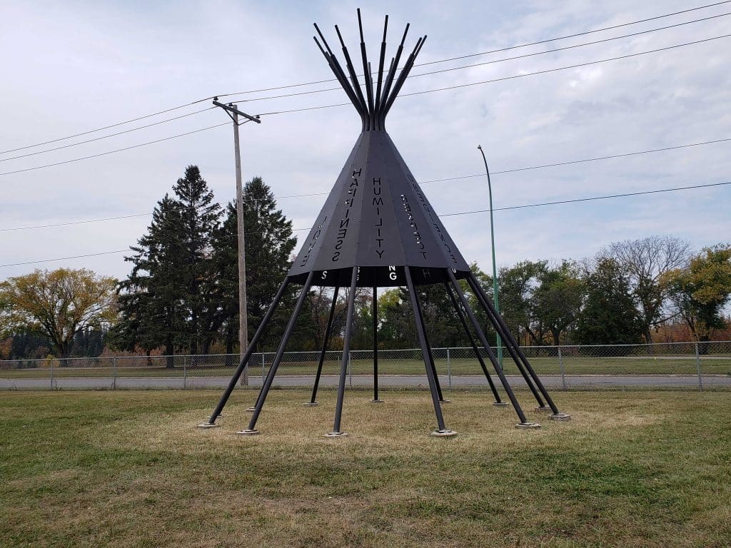 Riverside School Tipi in Prince Albert - Metalman Art & Design